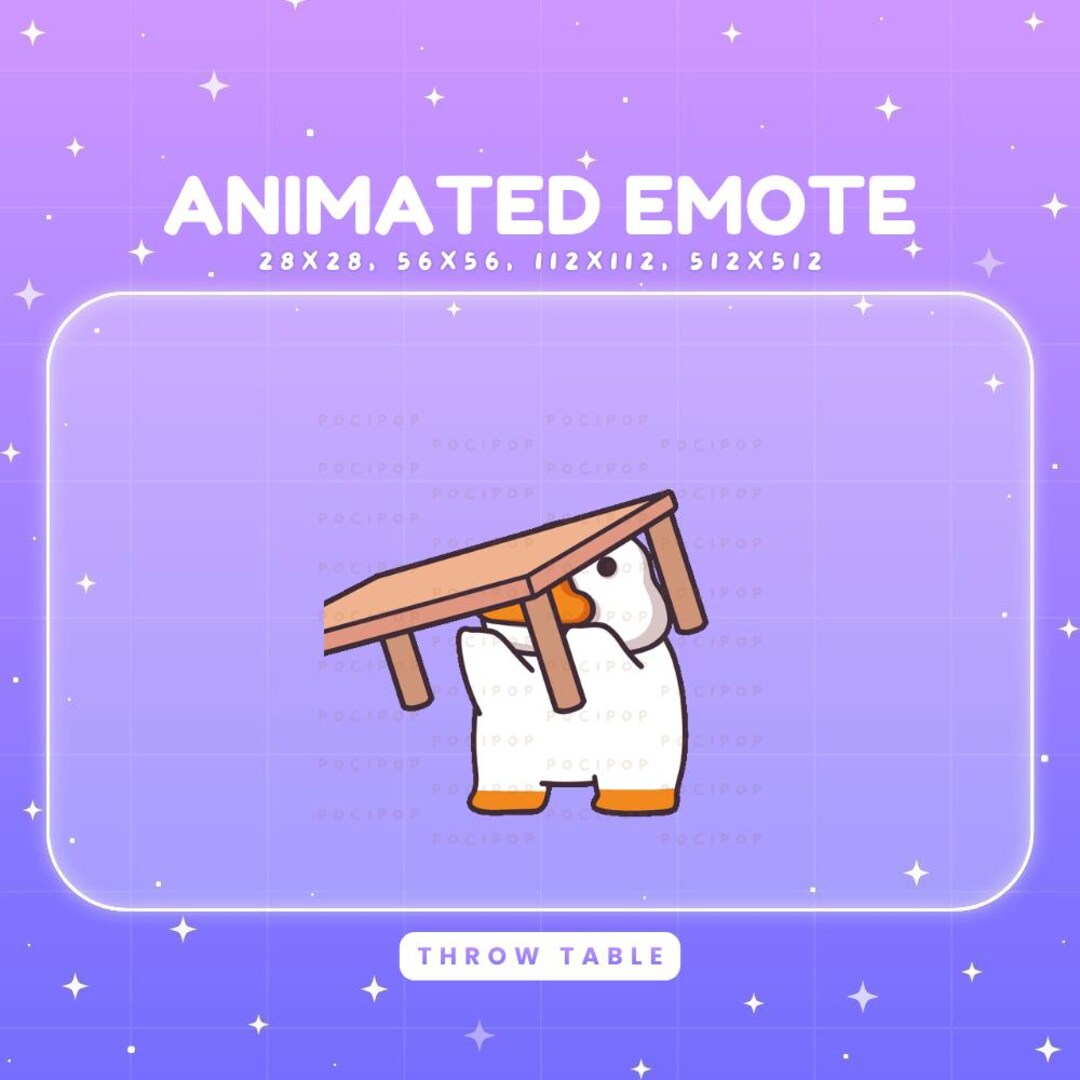 Silly Goose Emotes Animated, Twitch Throw Table Mad Angry Streamer ...