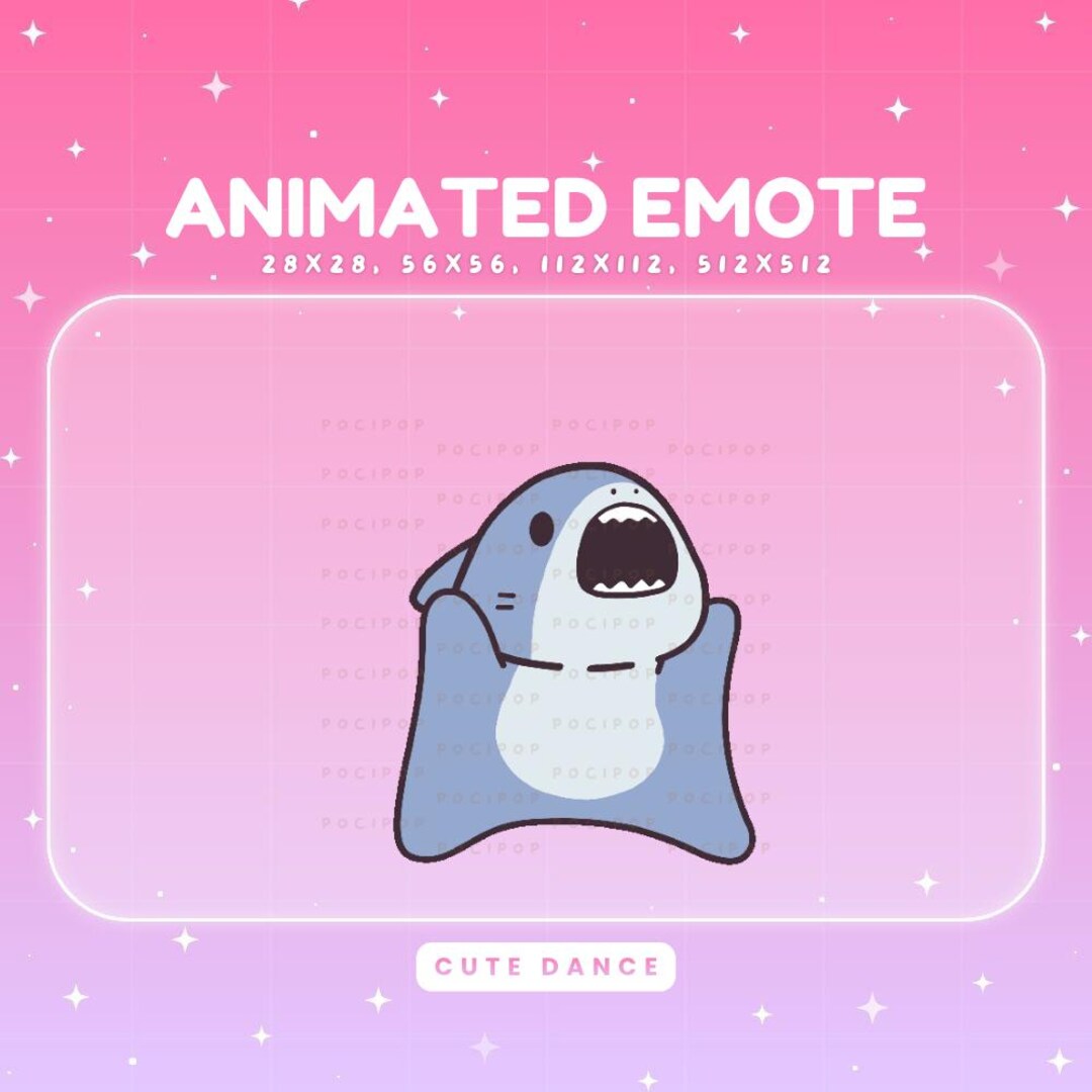Shark Twitch Emotes Animated, Fish Dancing Streamer Vtuber Chat Alert ...