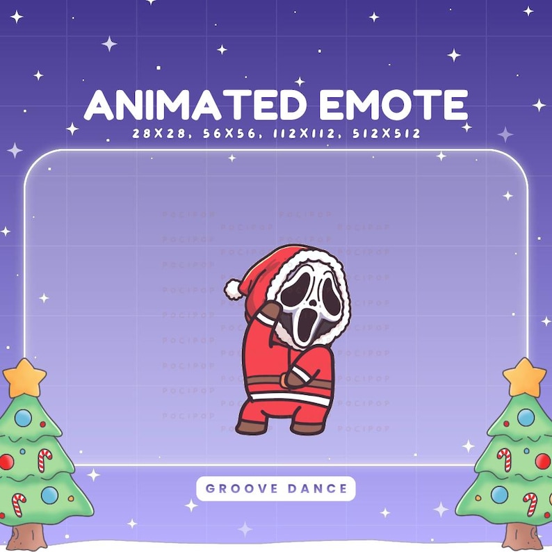 Ghost Christmas Emote Animated, Twitch Groove Dancing Xmas Streaming ...