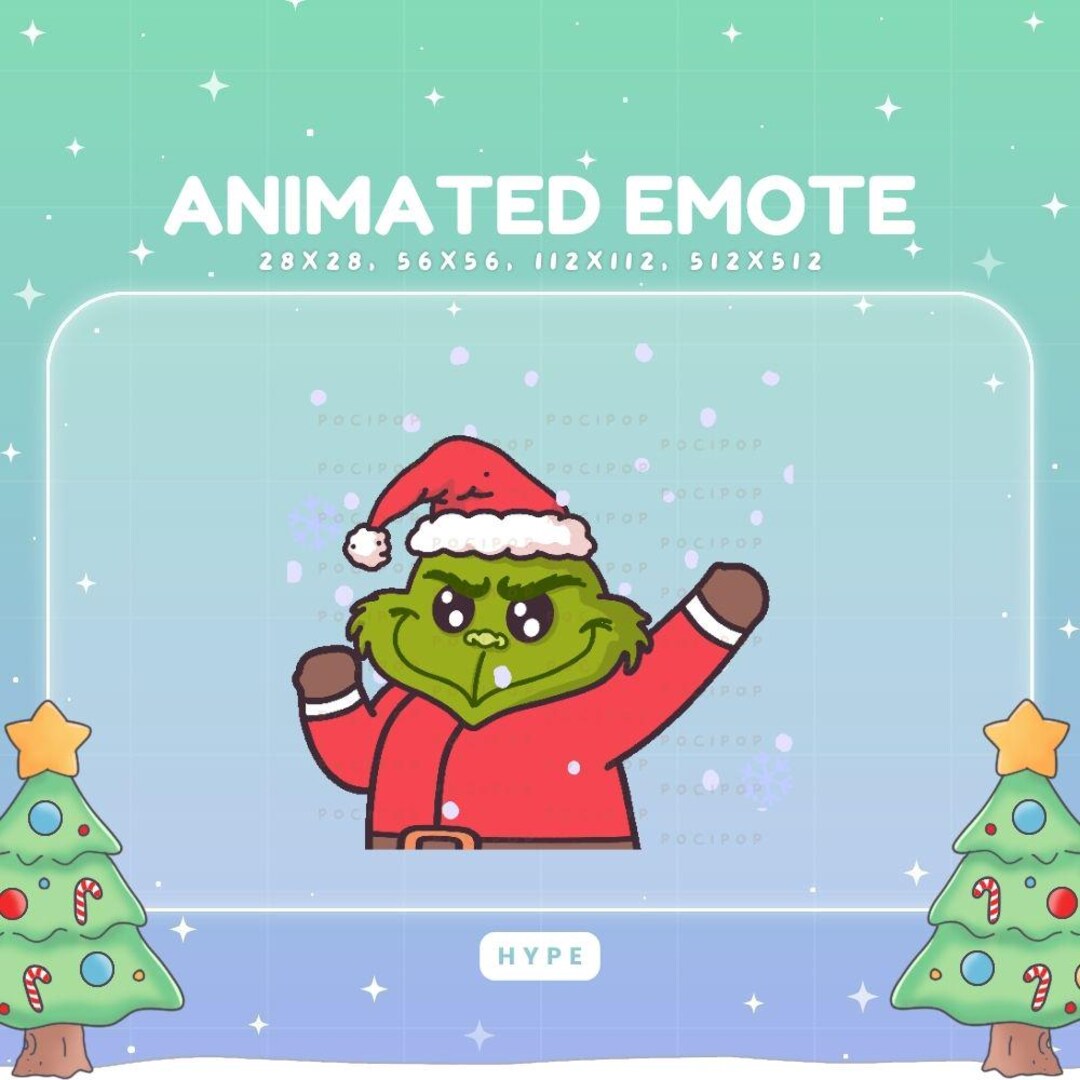 Animated Grinch Christmas Twitch Emote (digital Download) - Etsy