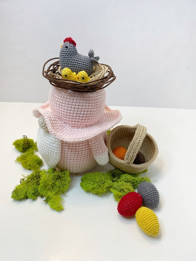 Easter Chicken Gnome Crochet Pattern: DIY Holiday Decor (PDF) - Etsy