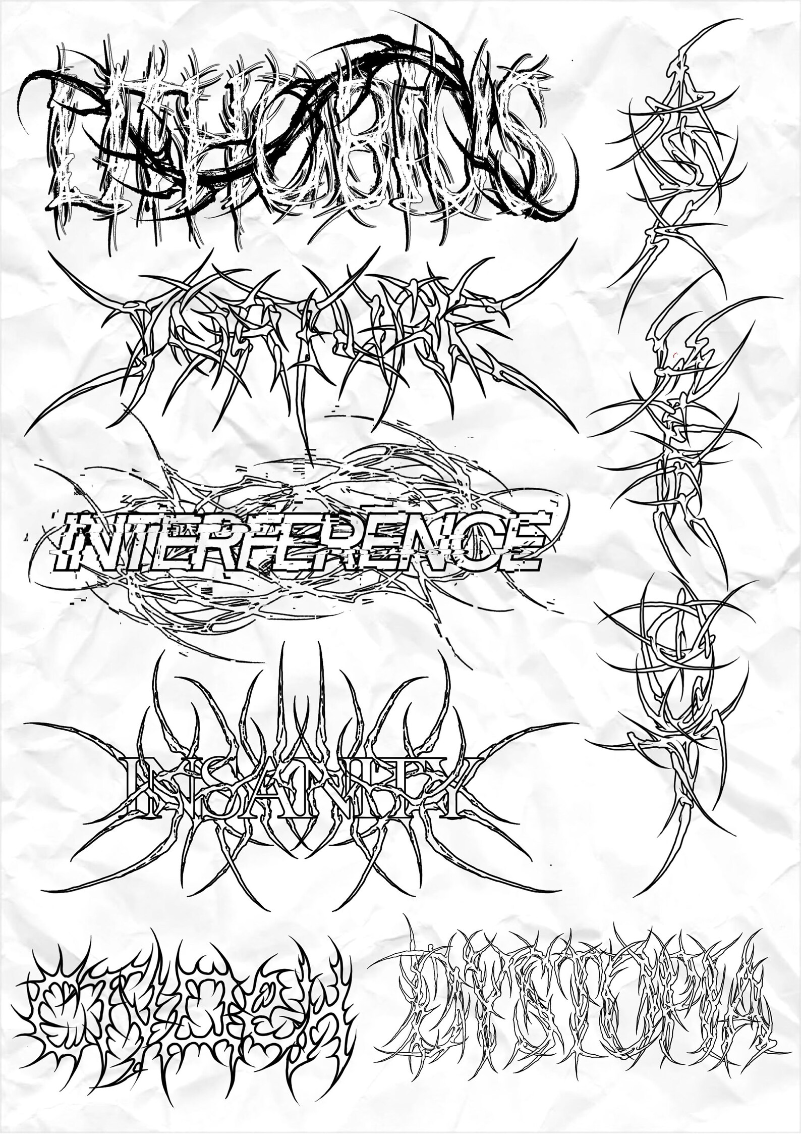 SPIKEY LOGO/WORD Design!! - Etsy