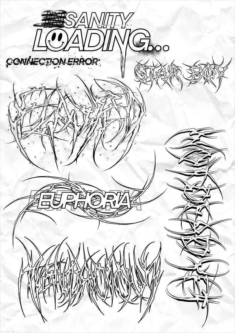 SPIKEY LOGO/WORD Design!! - Etsy