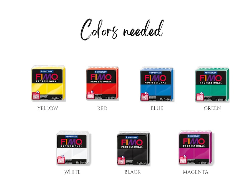 FIMO PROFESSIONAL Color Receipe Color Mix Polymer Clay - Etsy