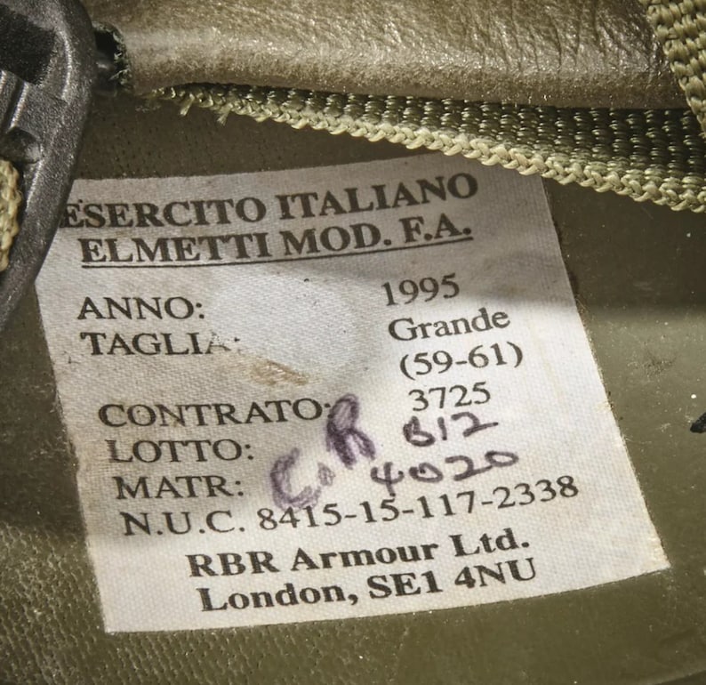 Italian Military SEPT2 Helmet, Ballistic Kevlar - Etsy