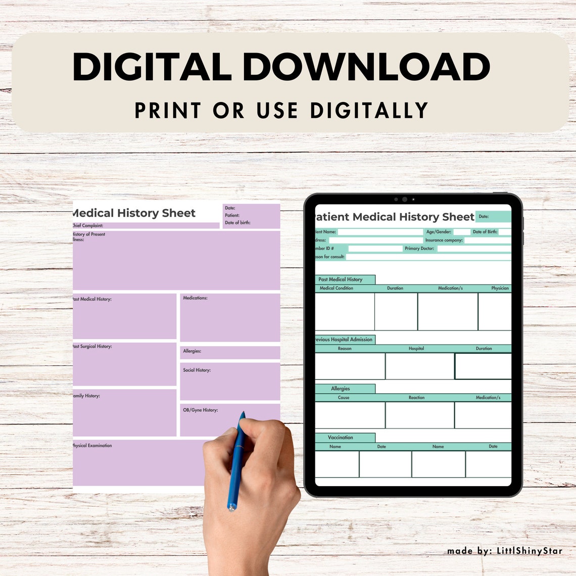 Medical History Form Printable Family Medical History Template ...