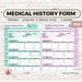 Medical History Form Printable Family Medical History Template ...