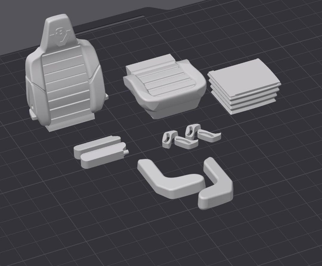 Digital 3D Printing STL File Scania V8 Seats 1/14 for Tamiya Truck ...