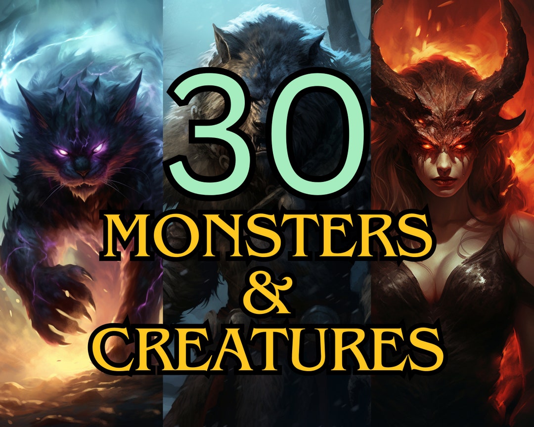 30 Monsters and Creatures, Dnd Illustrations, Monster Inspiration ...