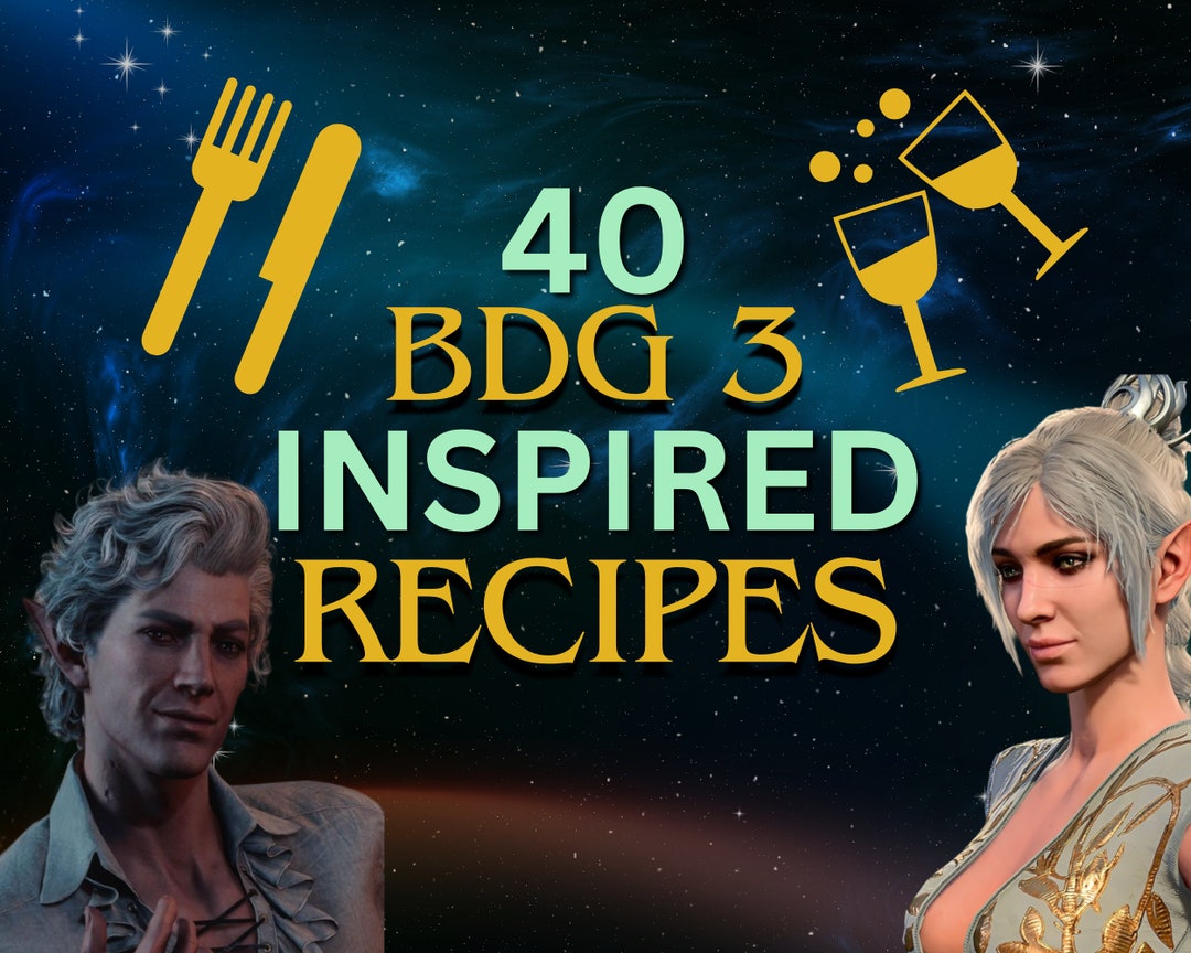 Bdg 3 -inspired Recipes - Digital PDF Recipe Cards/cook Book - D&d ...