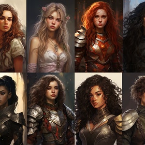 50 Human Women Portraits, Npcs Illustrations, NPC Inspiration Images ...
