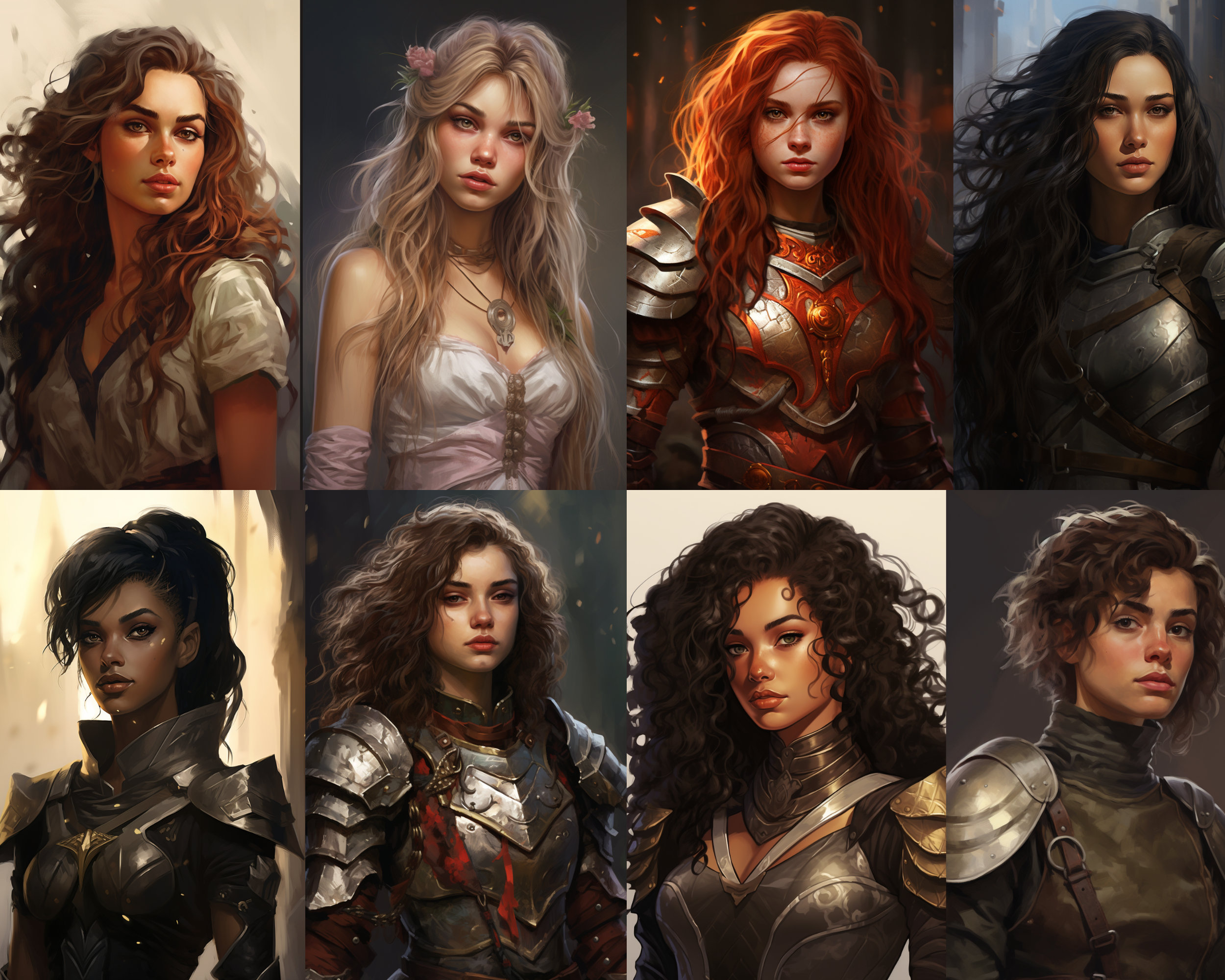 50 Human Women Portraits, Npcs Illustrations, NPC Inspiration Images ...