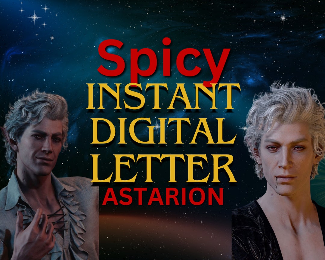 Astarion Instant Digital Spicy Letter, Role Play, Dnd Letter, Bdg 3 ...