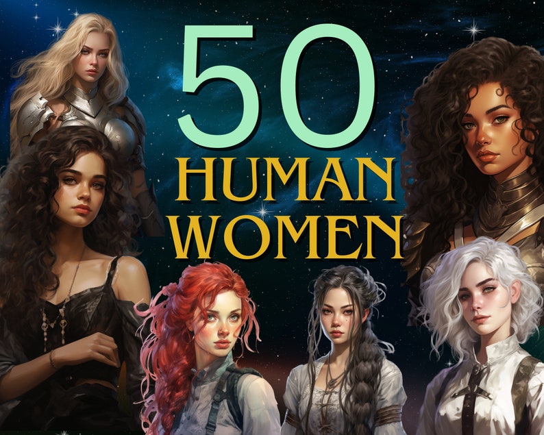 50 Human Women Portraits, Npcs Illustrations, NPC Inspiration Images ...