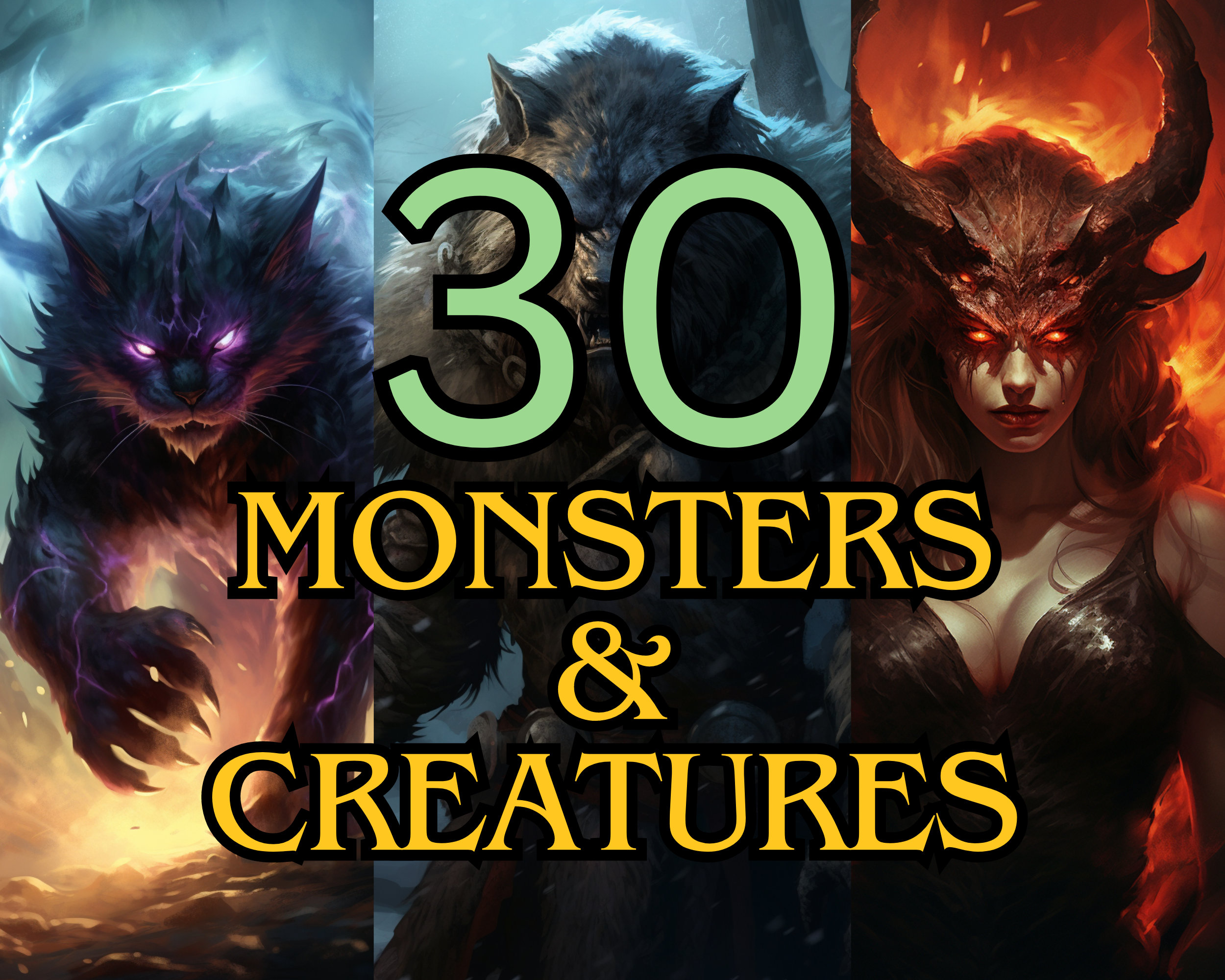 30 Monsters and Creatures Dnd Illustrations Monster - Etsy