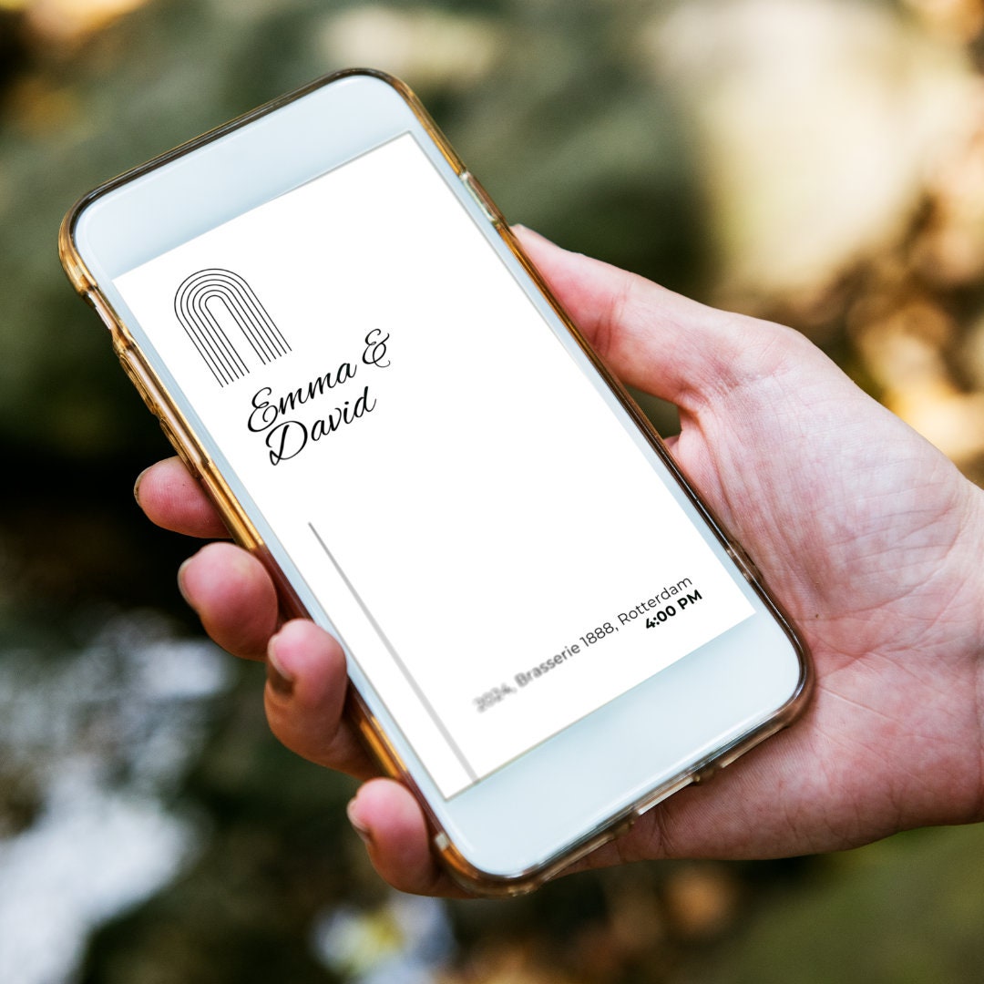 Animated Modern Wedding, Video Invitation Template, Instant Download ...