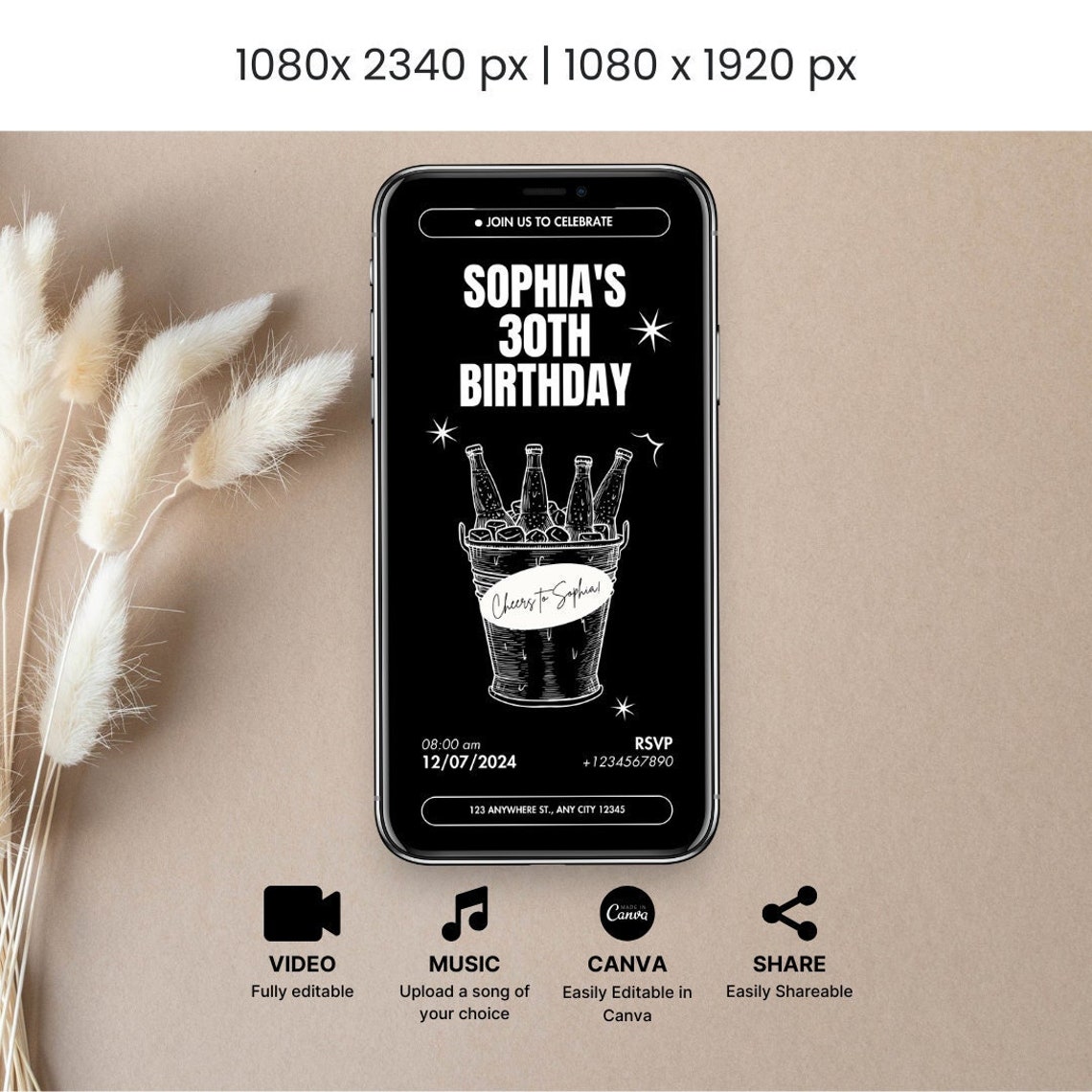 Editable Cheers and Beers Invitation Beer Surprise Invitation, Birthday ...