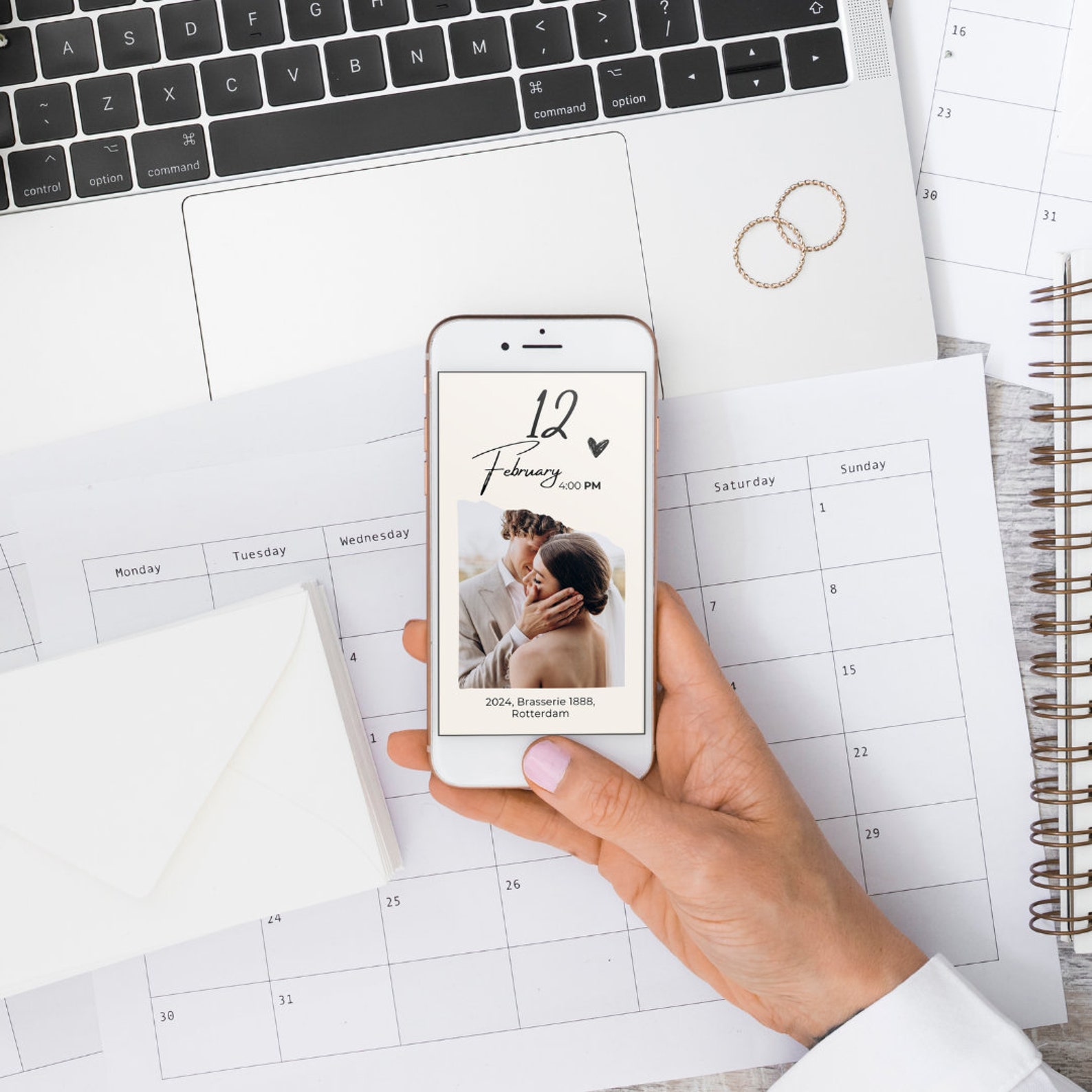 Animated Wedding Save the Date, Instant Download Digital Phone ...