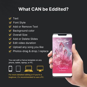 Animated Crystal She's a Gem Birthday Invitation, Geode Birthday, Pink ...