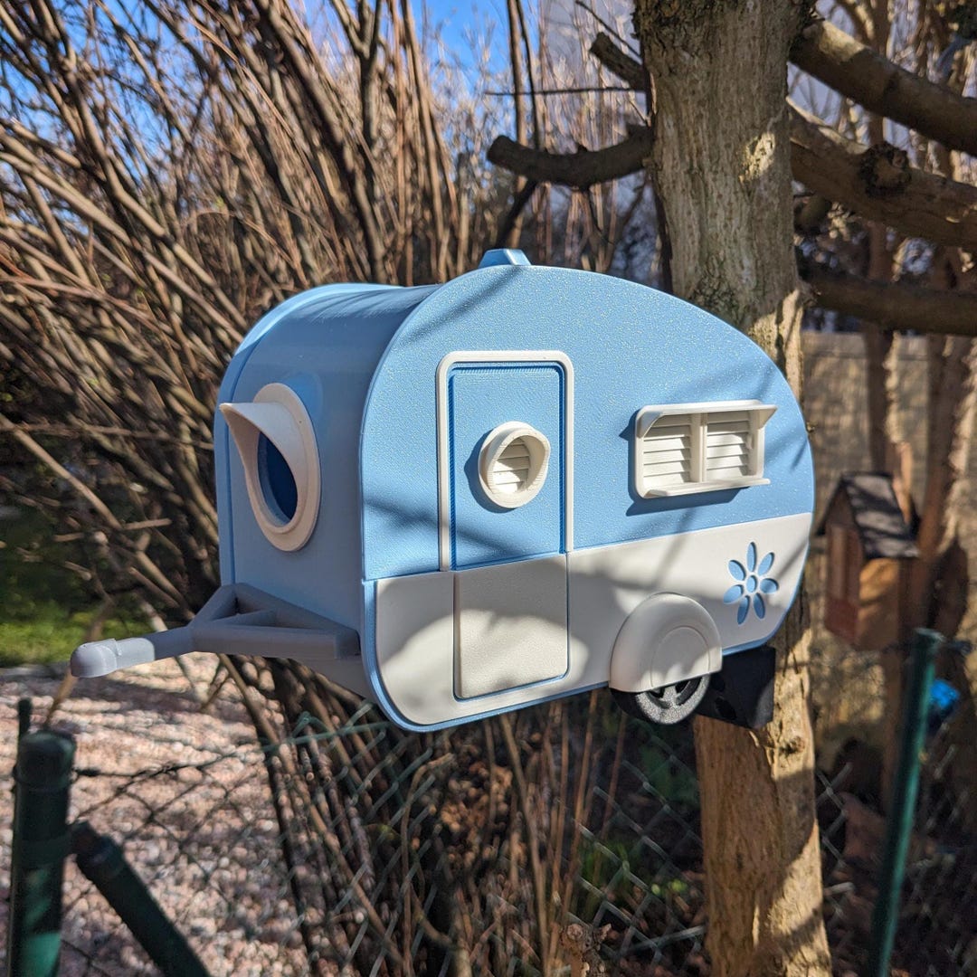 Birdhouse Camper "heidi", Camping, Nesting Box, Bird House, Garden ...