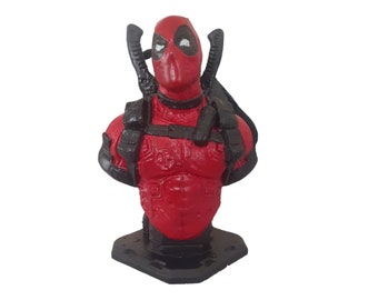 Deadpool Bust matte Varnish Deadpool Sculpture Deadpool Bust 3D Printed ...