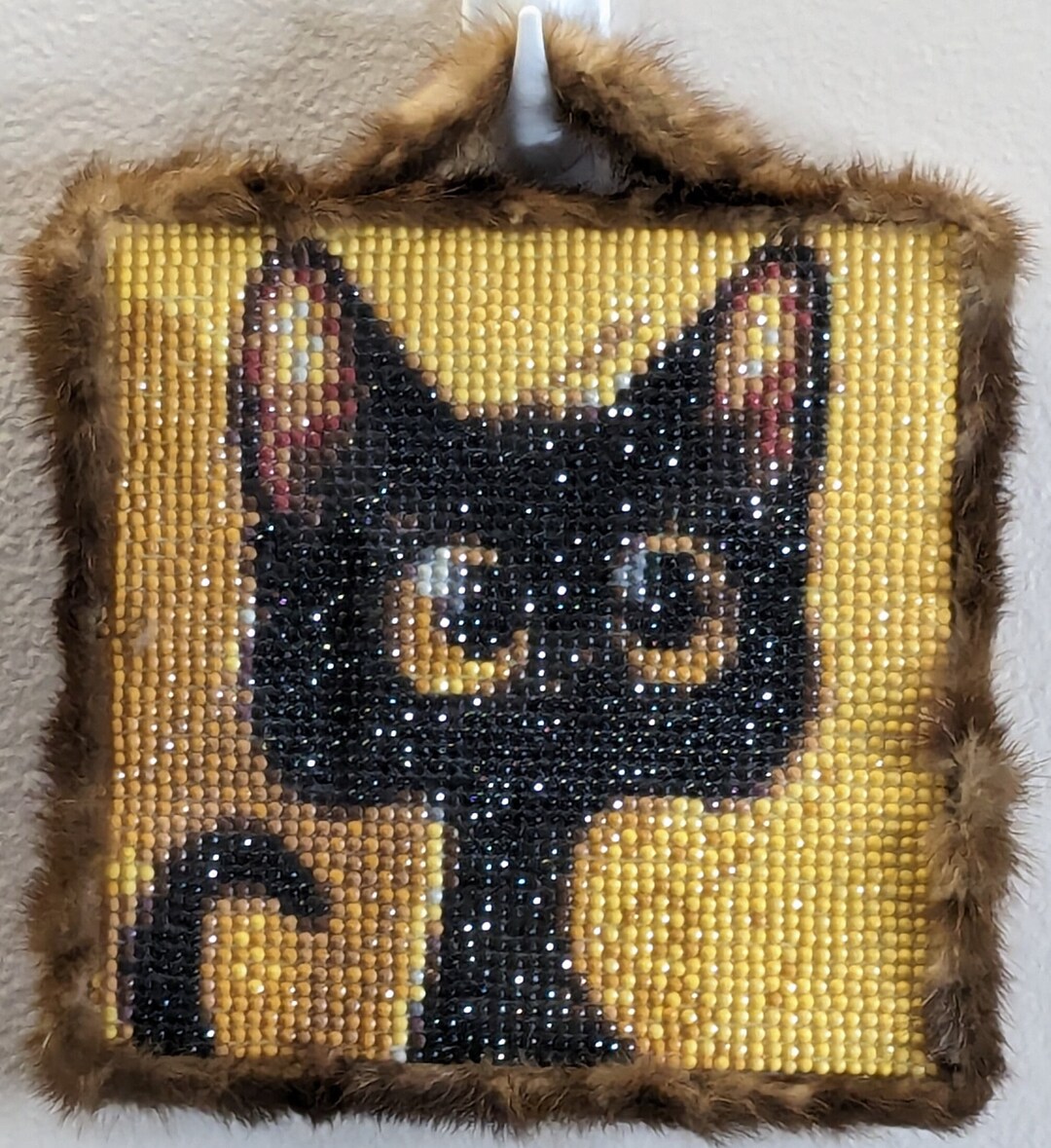 Cat Wall Hanging With Mink Border - Etsy