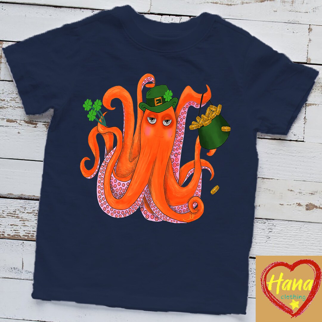 Funny Irish Octopus St Patrick's Day T-shirt - Etsy