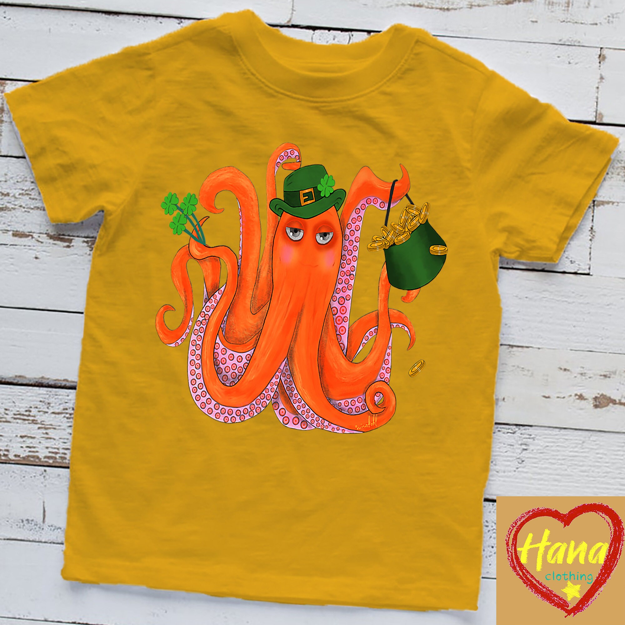 Funny Irish Octopus St Patrick's Day T-shirt - Etsy