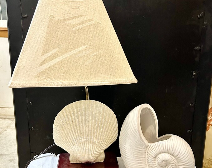 Matching Set of 2 Seashell Lamps Table Lamp Light Nautical Decor Beach ...