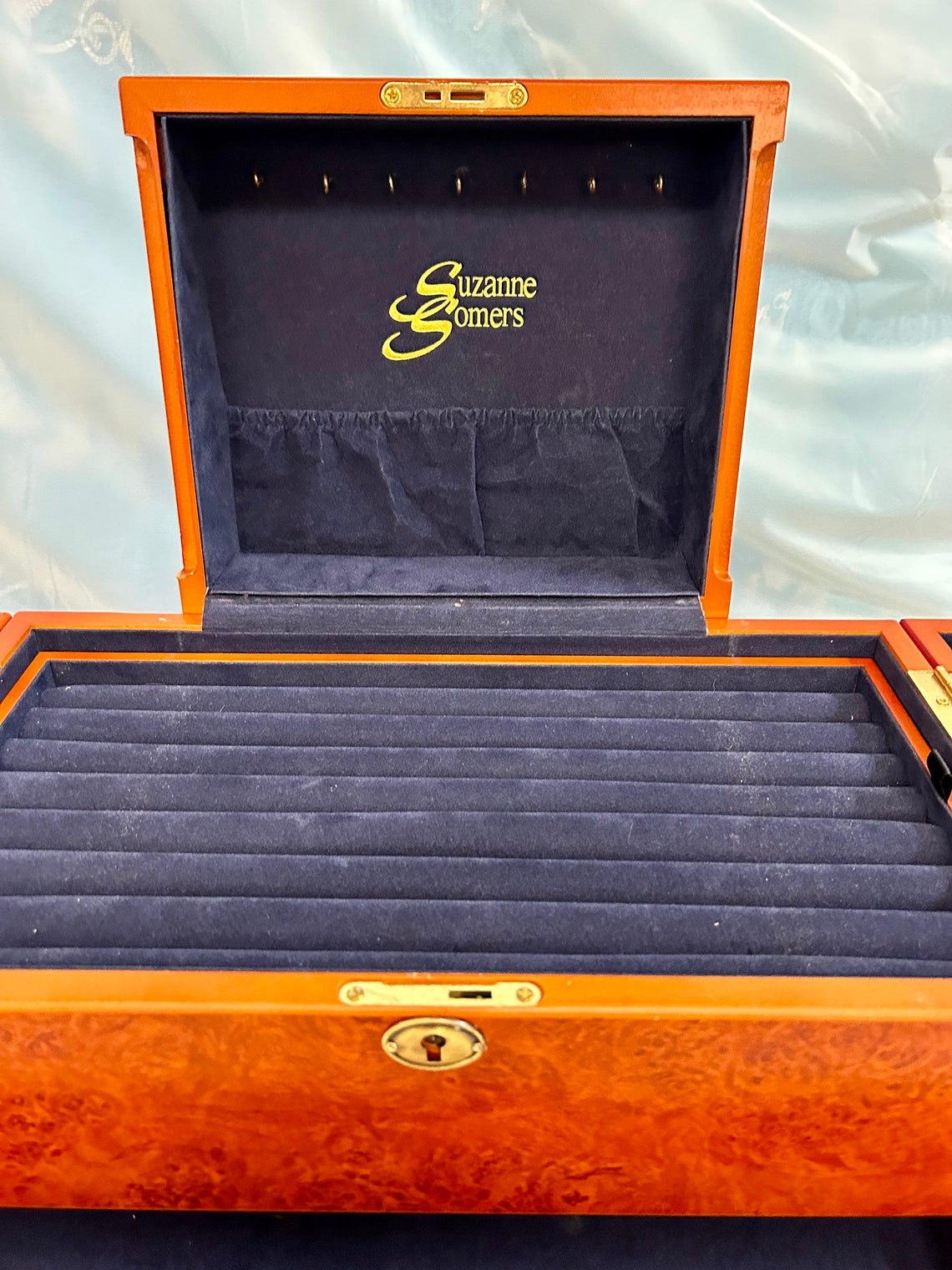 Suzanne Somers Collection Rare, Burled Maple Wood Jewelry Armoire ...