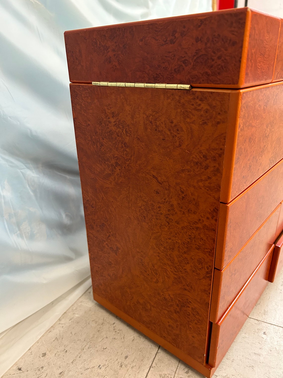 Suzanne Somers Collection Rare, Burled Maple Wood Jewelry Armoire ...