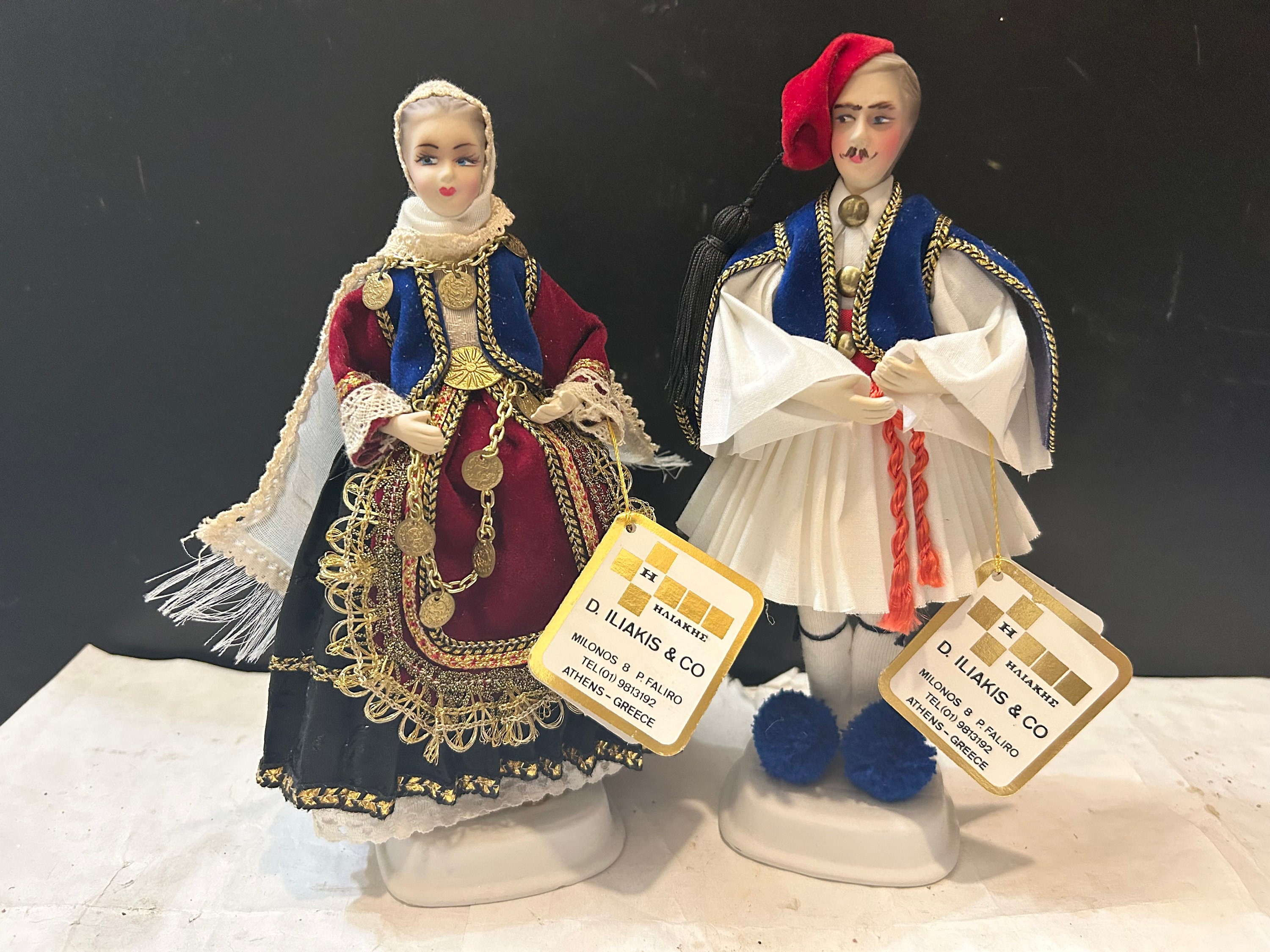 Vintage Rare Salamina Greece Traditional Greek Clothing Folk Art ...