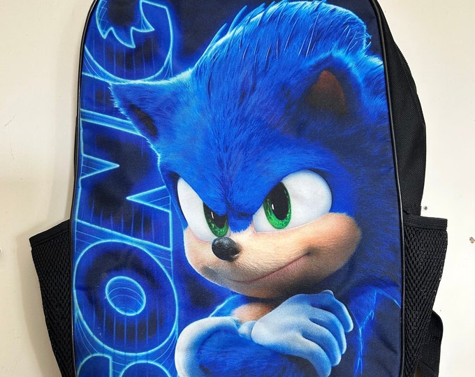 Sonic the Hedgehog the Movie Backpack Bookbag (blue) Sega Sonic Adults ...