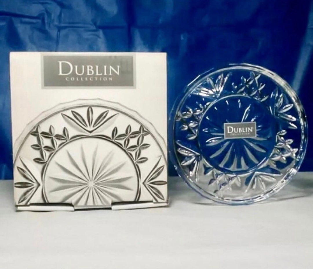 Godinger Vintage Shannon Crystal Dublin Collection Coasters Fan Pattern ...