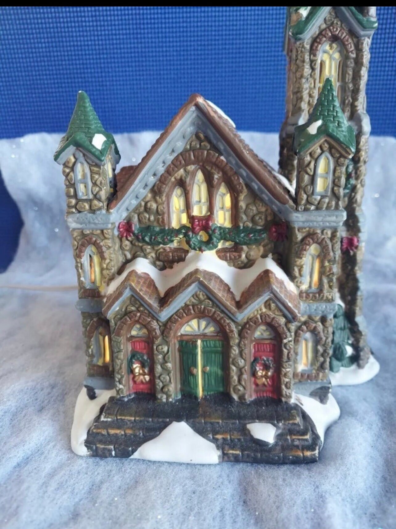 VTG Rare 2001 Santa's Workbench Stoney Bridge Church Lighted House ...