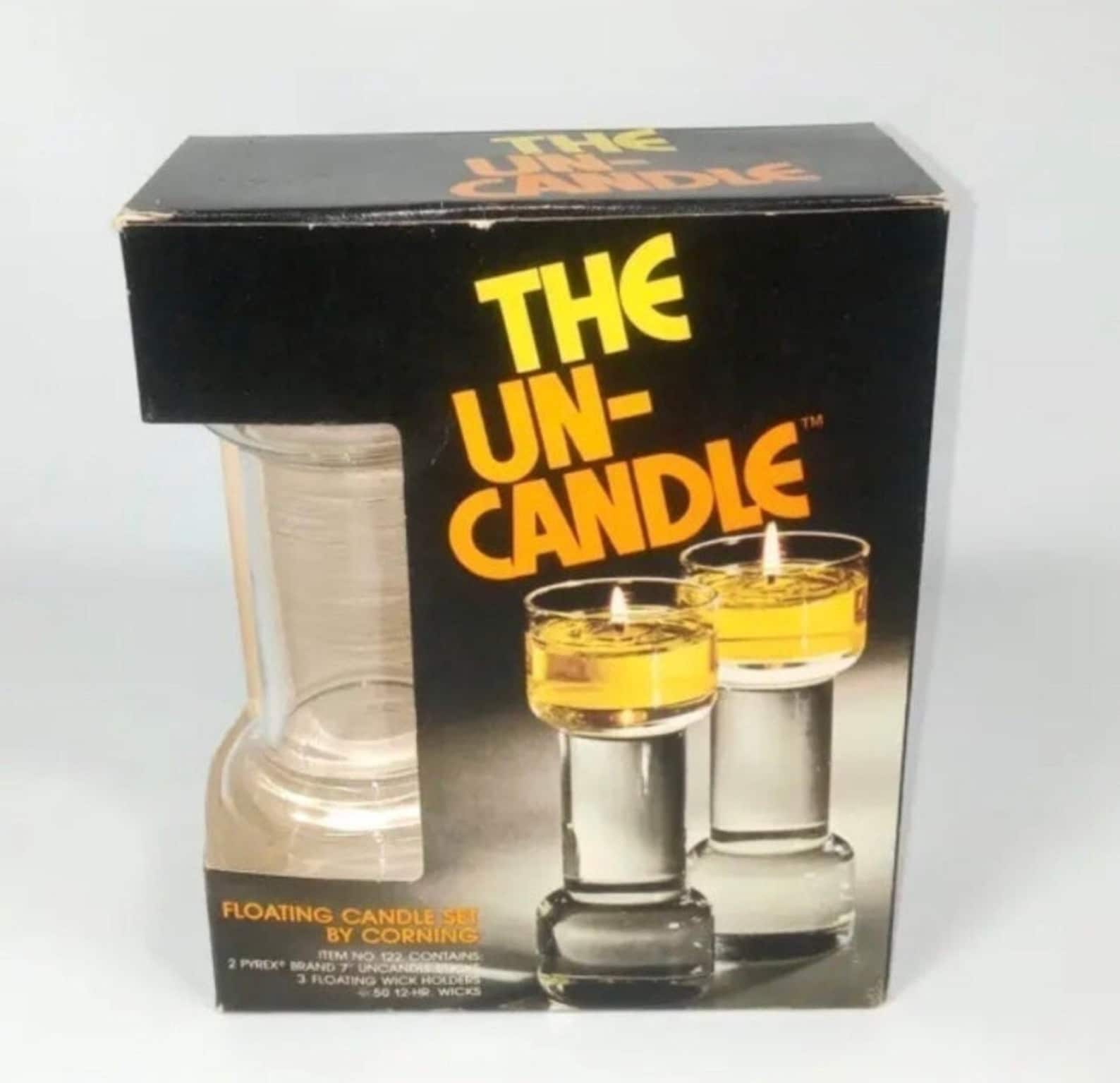 Vintage Rare 1970's Pyrex Corning “the UN Candle” Floating Candle Set ...