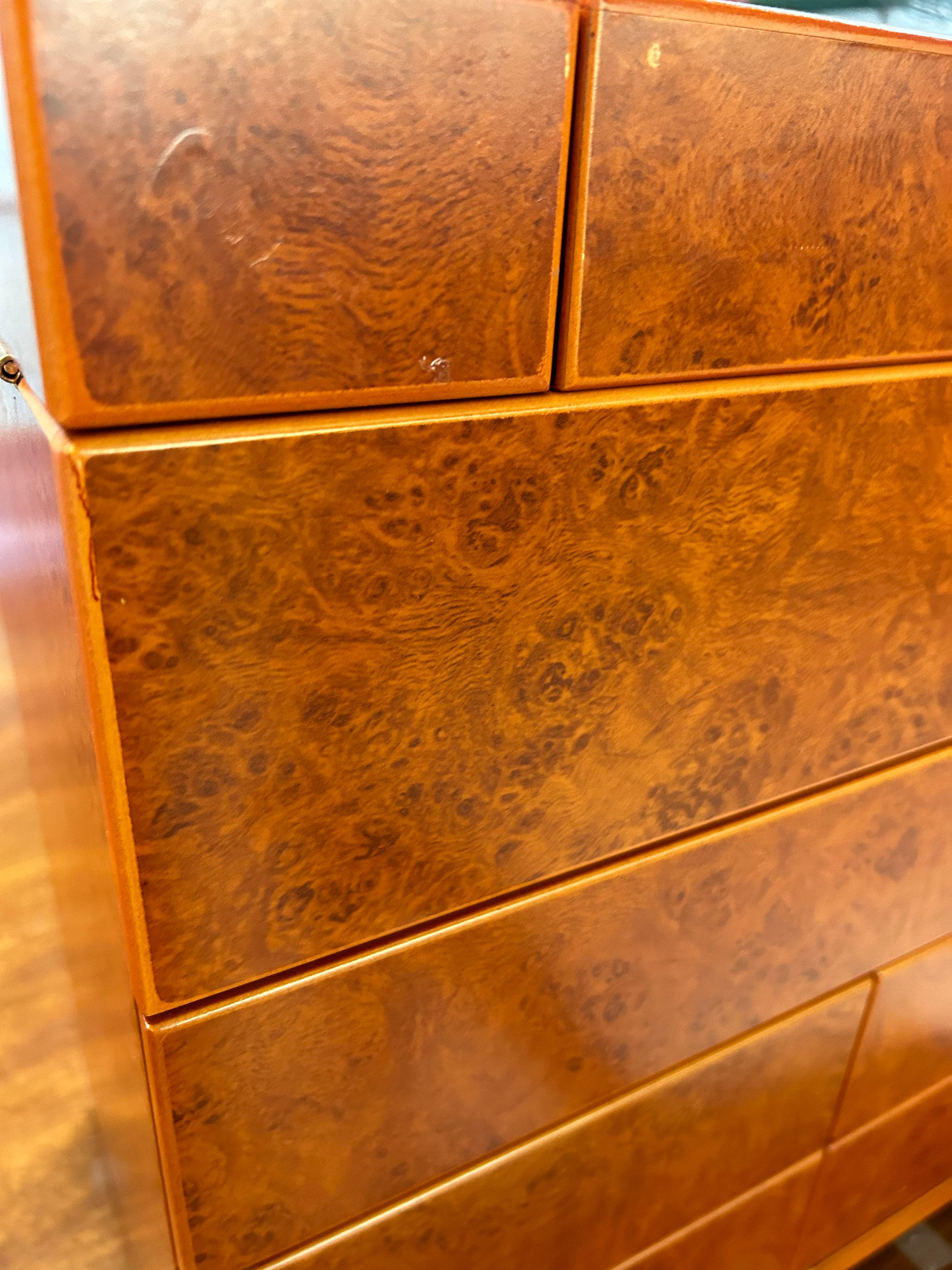 Suzanne Somers Collection Rare, Burled Maple Wood Jewelry Armoire ...