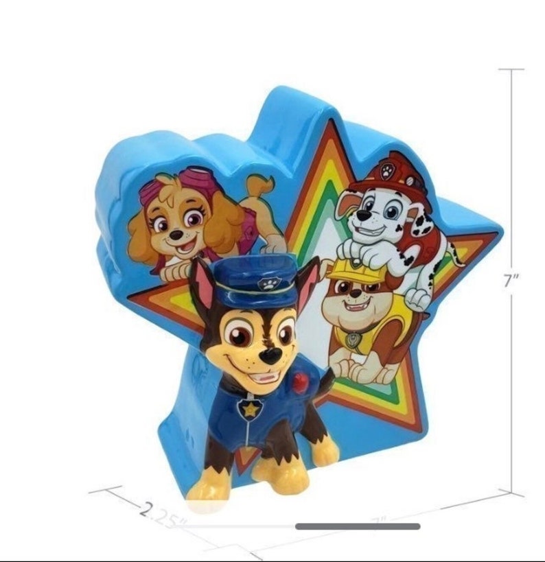 Paw Patrol Spin Master Ceramic Coin Piggy Bank Money Jar Coin Bank Kids ...