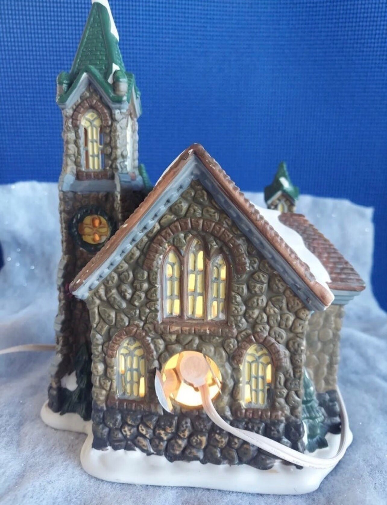 VTG Rare 2001 Santa's Workbench Stoney Bridge Church Lighted House ...