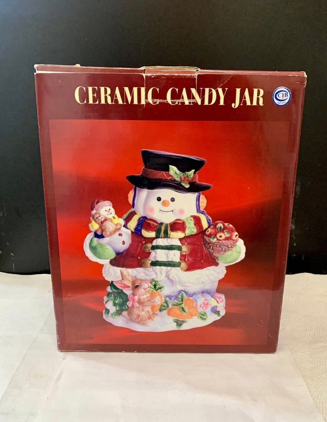 Kirklands Ceramic Snowman Cookie, Candy, Jar Canister Container Home ...