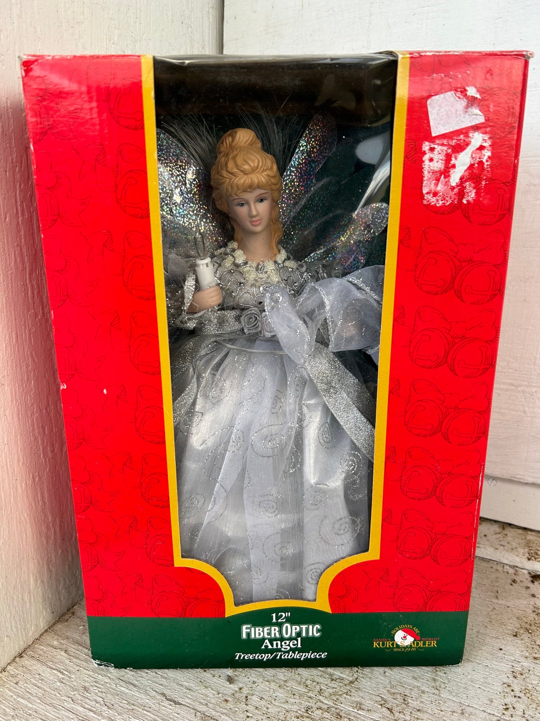 Kurt S. Adler Vintage 12” Fiber Optic Angel Color Changing Tree Topper ...