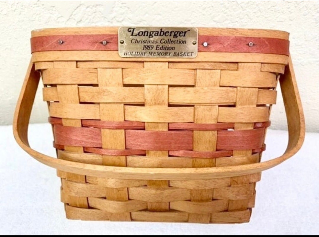 Vintage 1989 Longaberger Basket Christmas Collection Holiday Memory ...