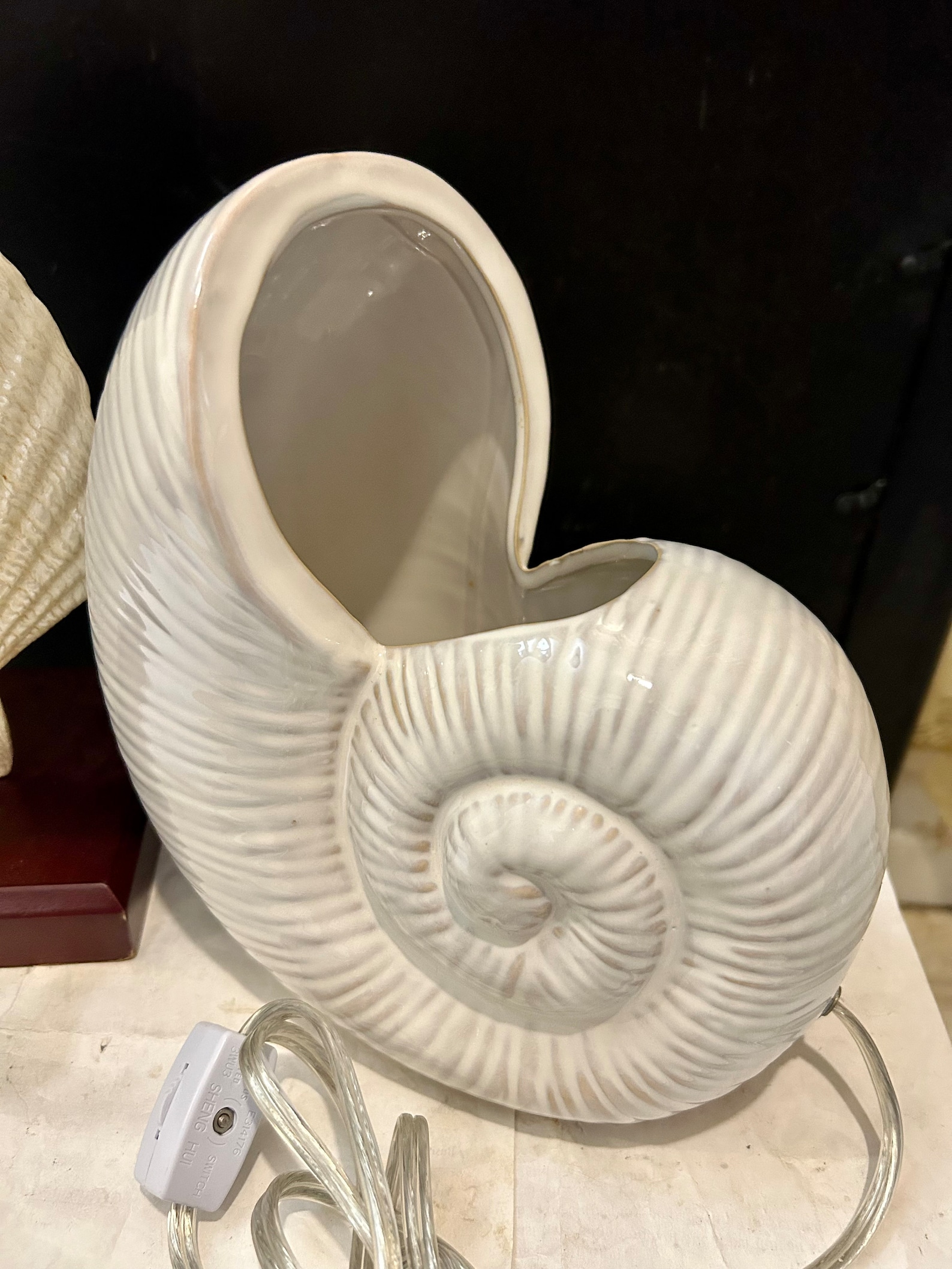 Matching Set of 2 Seashell Lamps Table Lamp Light Nautical Decor Beach ...