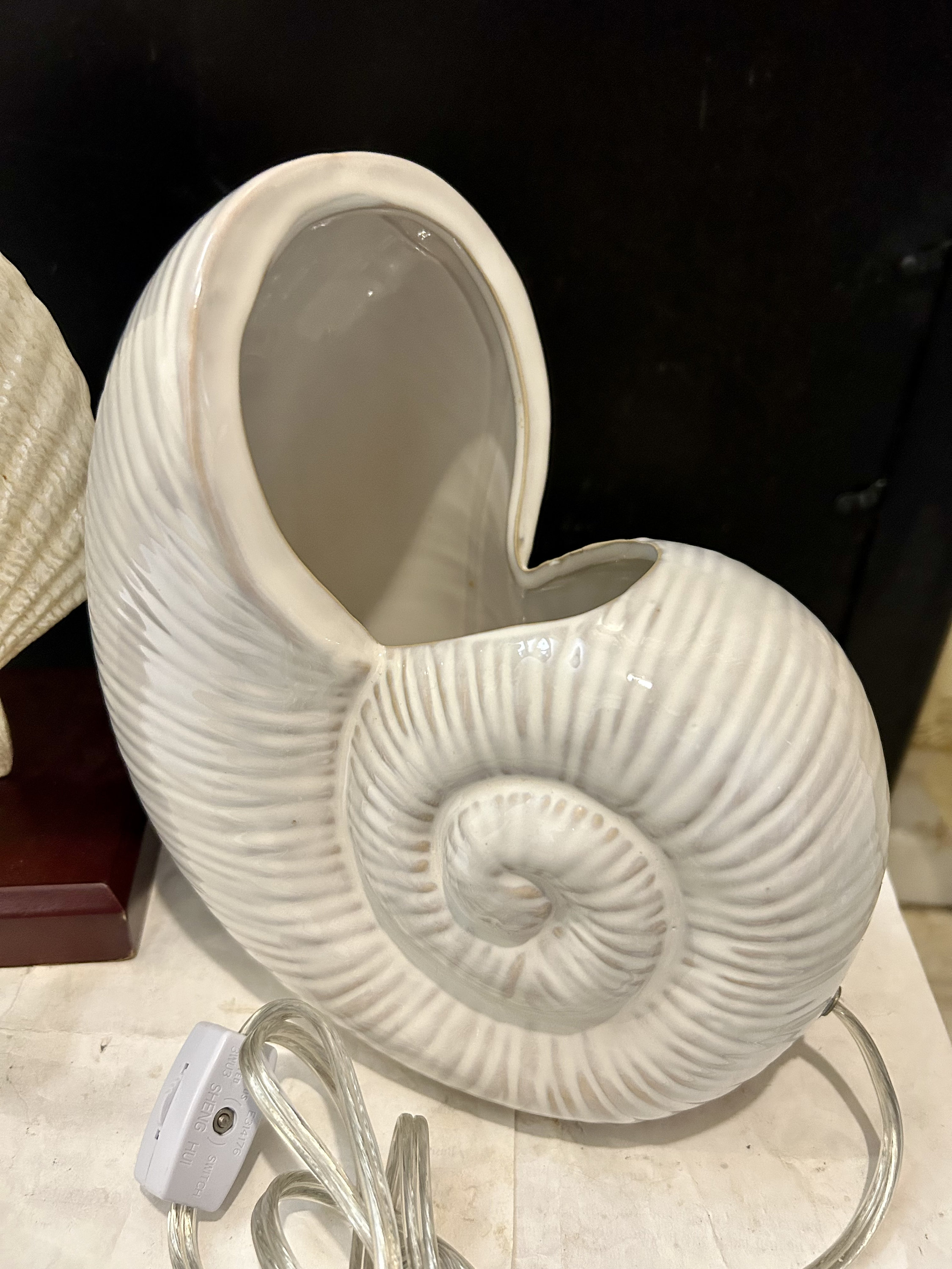 Matching Set of 2 Seashell Lamps Table Lamp Light Nautical Decor Beach ...