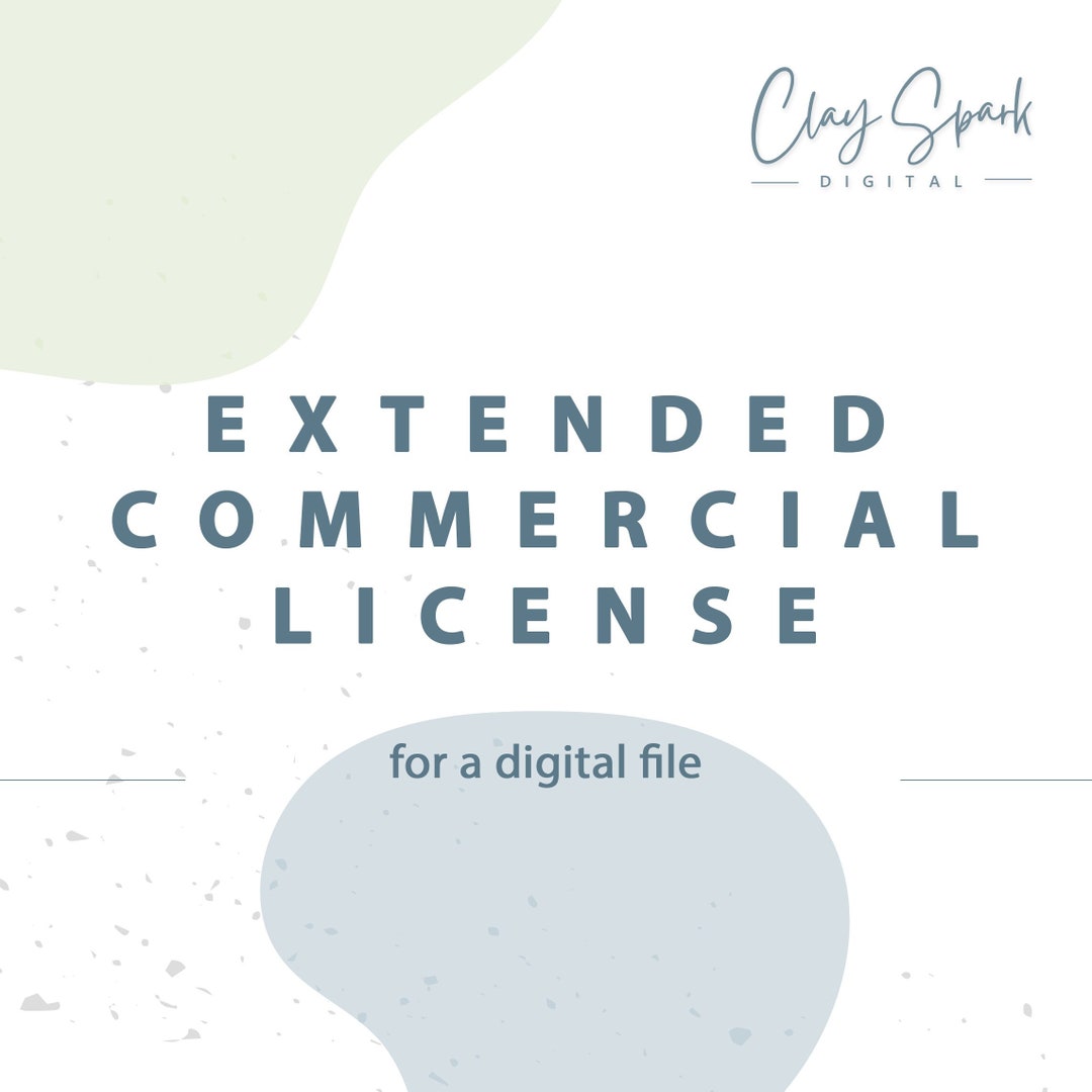 Extended Commercial License for Digital Downloads Only - Small Business ...