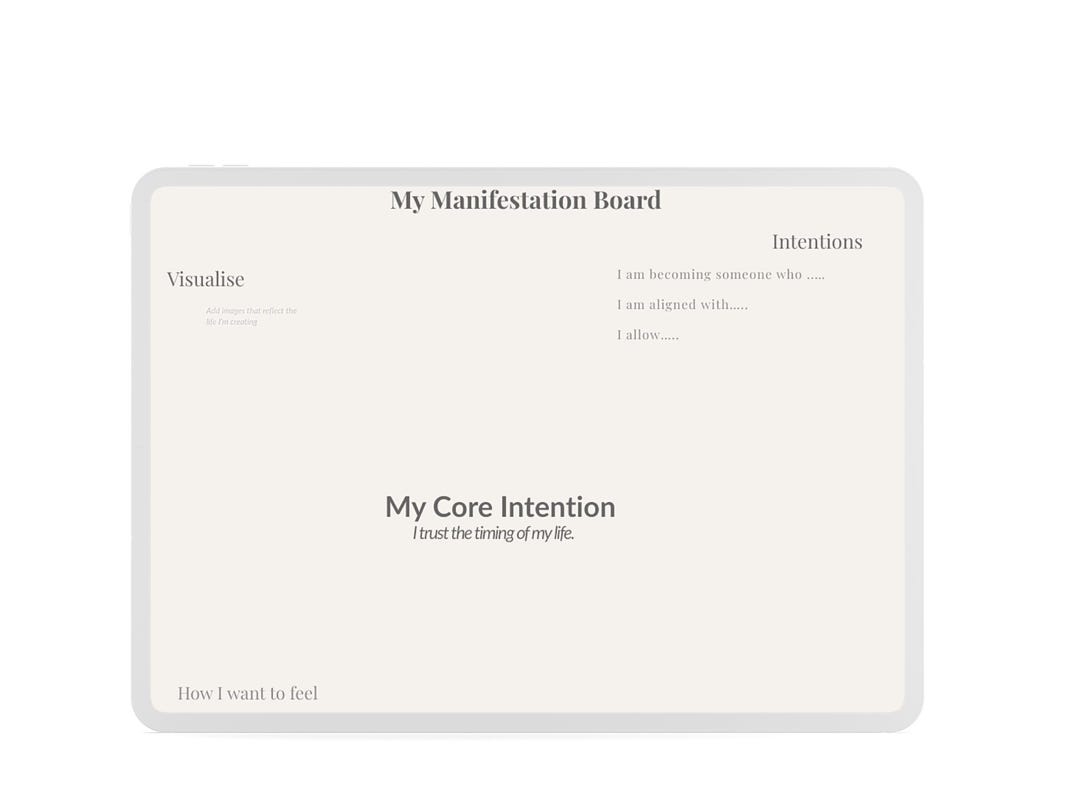 Digital Manifestation Board | One Page Vision Board | Aesthetic ...