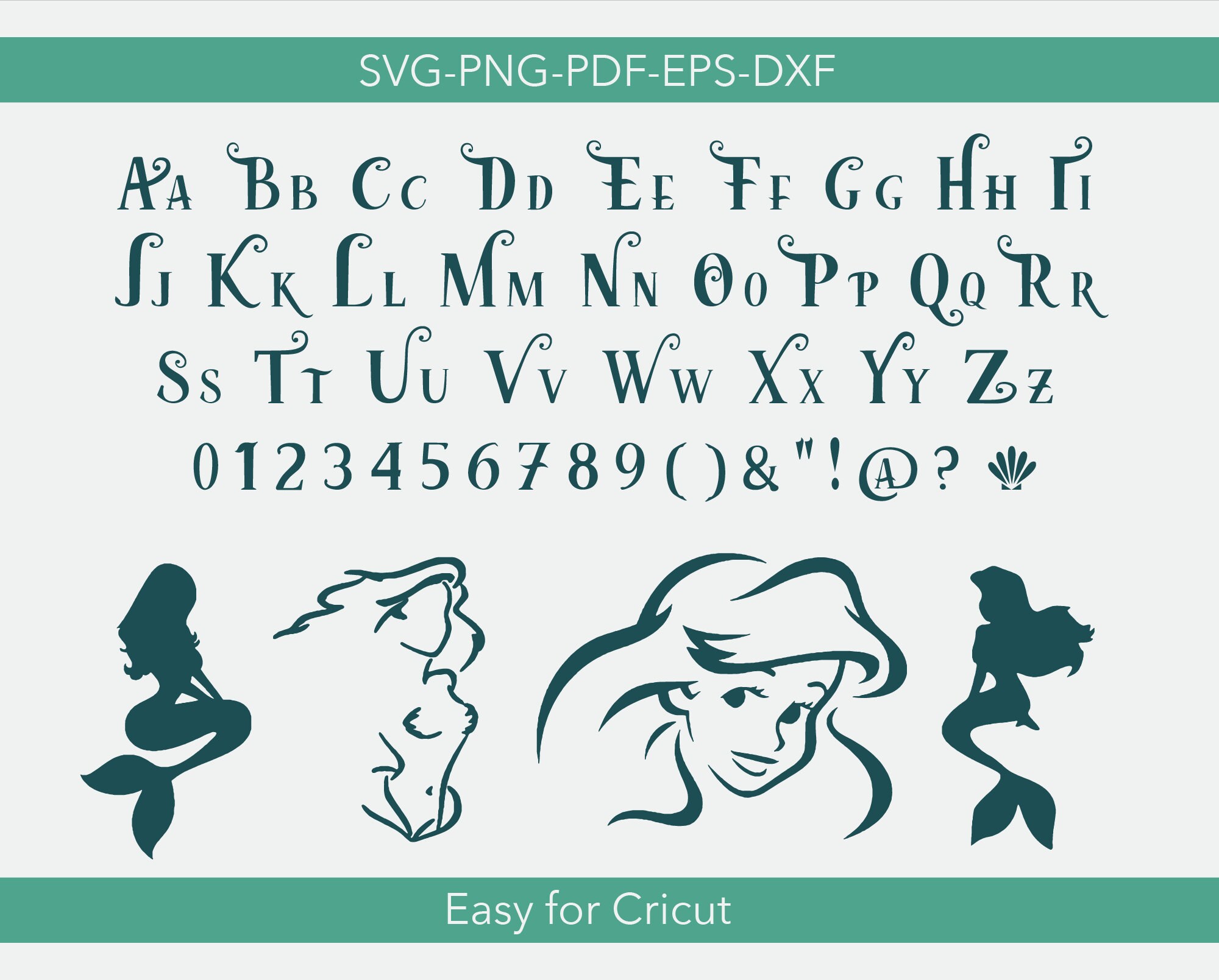 Little Mermaid Font Svg, Cartoon Font, Mermaid Alphabet Png, Mermaid ...