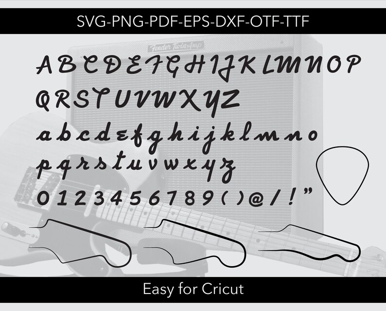 Guitar SVG Bundle, Fender Svg Font, Stratocaster Guitar, Telecaster ...
