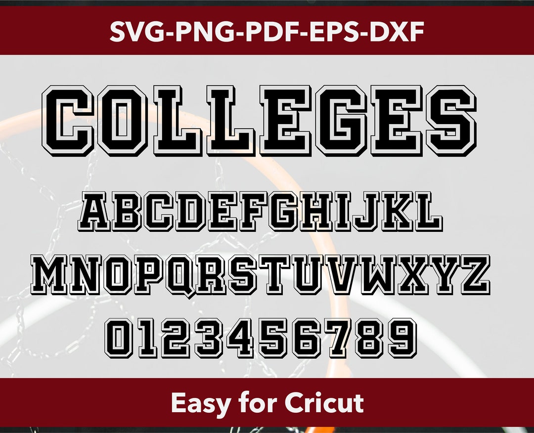 Varsity Font SVG, Varsity Letters Svg, Sports Alphabet SVG, College ...