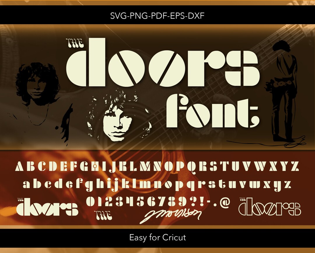 Rock Band, the Doors Svg , the Doors Shirt, the Doors Font, Cricut Svg ...